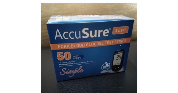 Buy AccuSure Simple Blood Glucose Test Strip 25x2 get price for lab ...